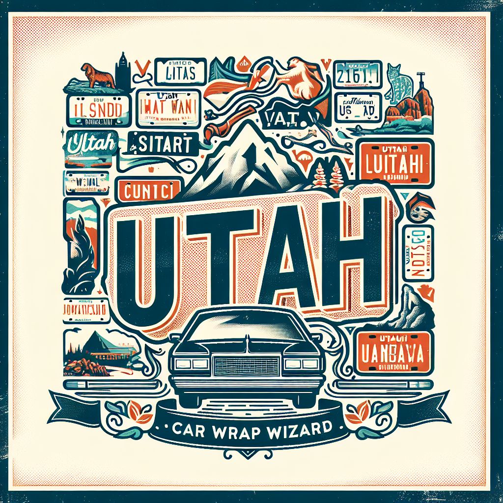 Utah DLD/DMV License Plates: Front & Back Vinyl Wrap & Frame Rules ...