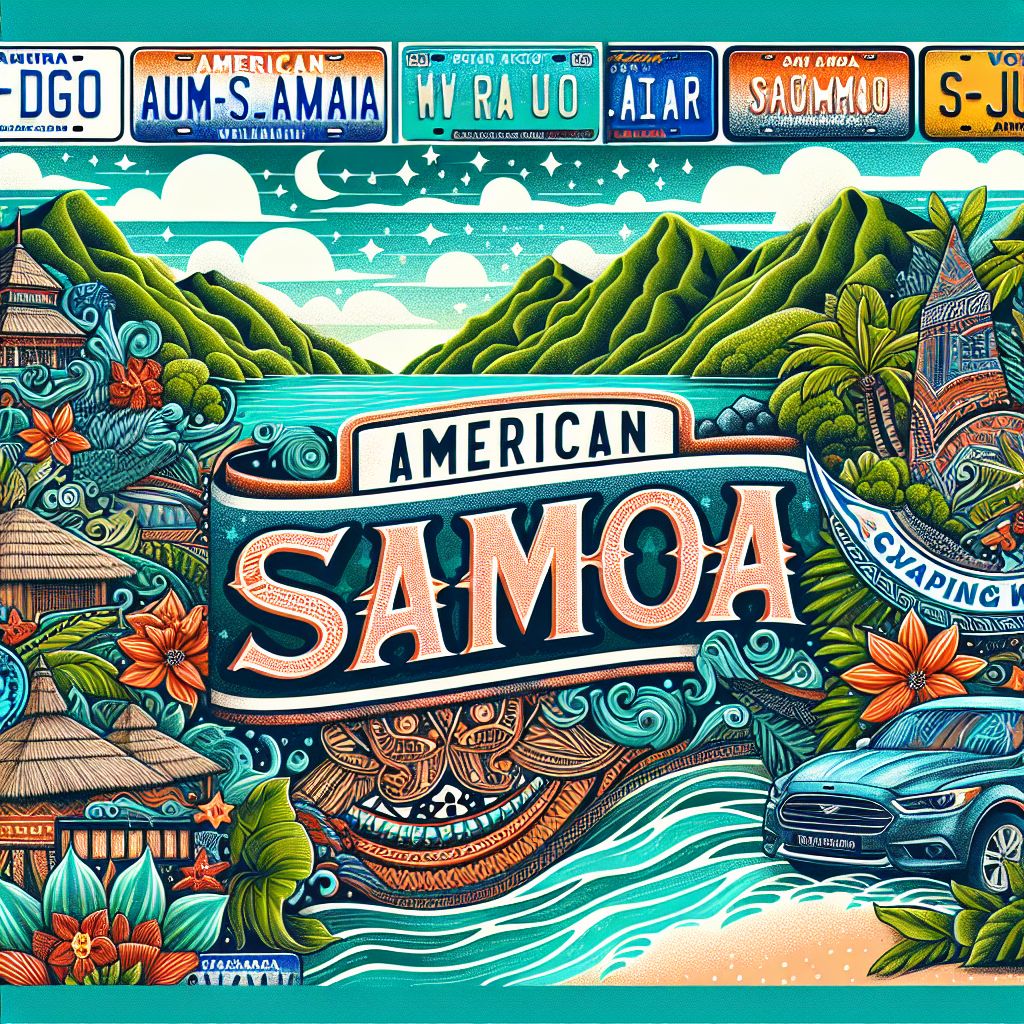 American Samoa OMV Front & Back License Plate DPS Laws: Wraps & Frames ...