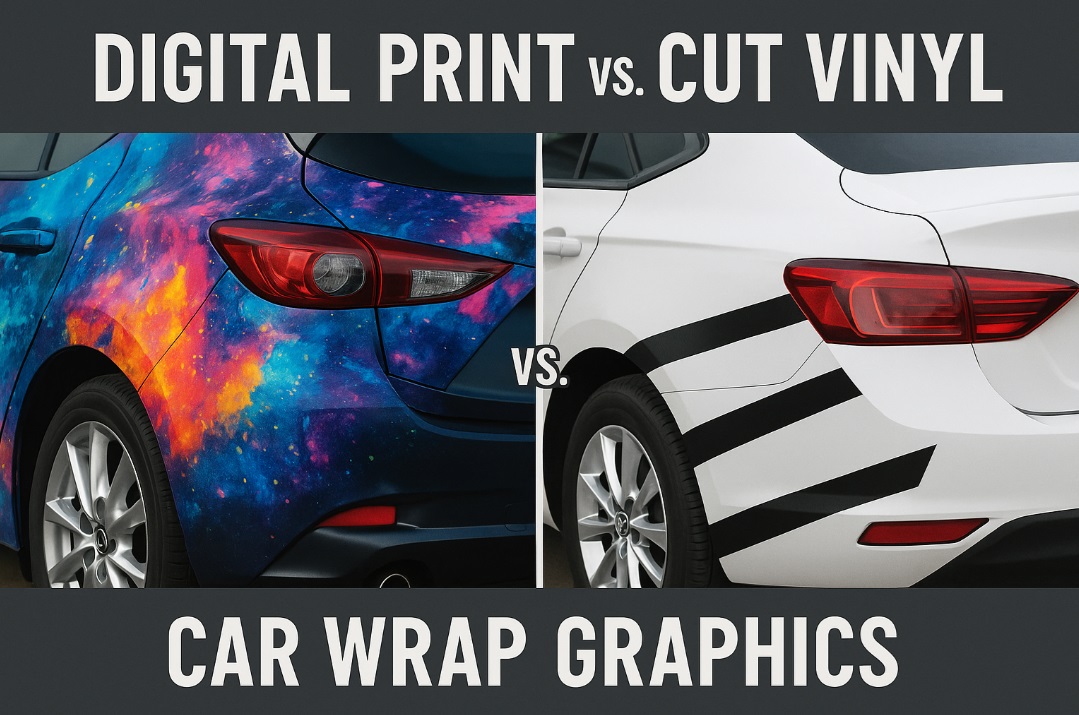Digital Print vs Cut Vinyl for Car Wrap Graphics - Car Wrap Wizard